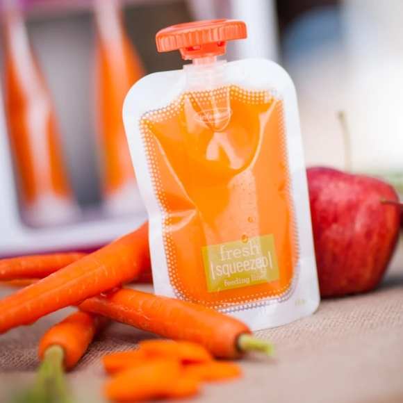 Infantino | Kitchen | Infantino Reusable Food Pouches With Lids Nwt ...